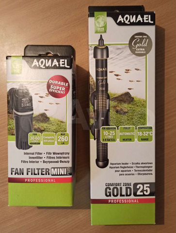 Фильтр-аэратор + обогреватель для аквариума